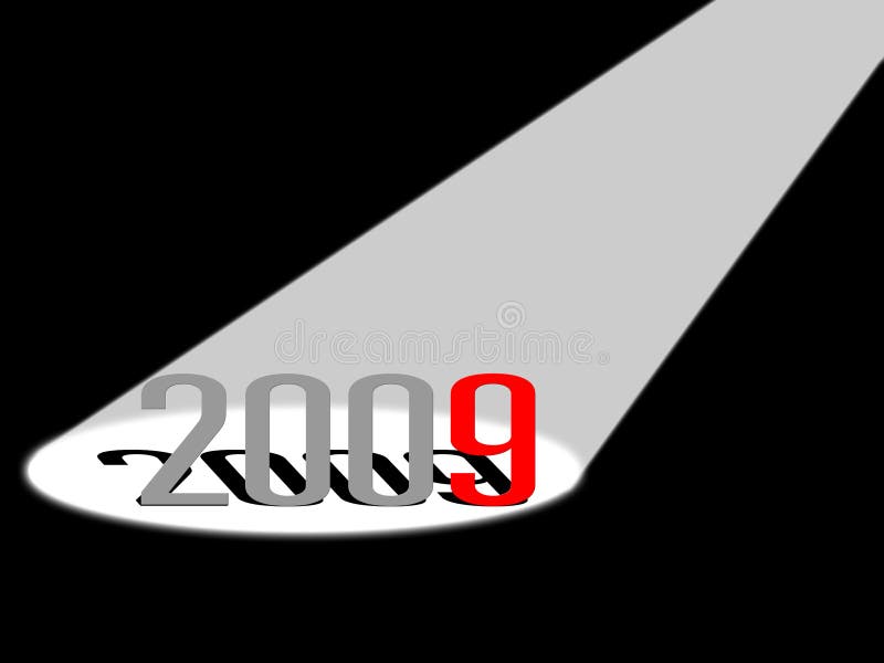New Year 2009 stock illustration. Illustration of calendar - 7047476