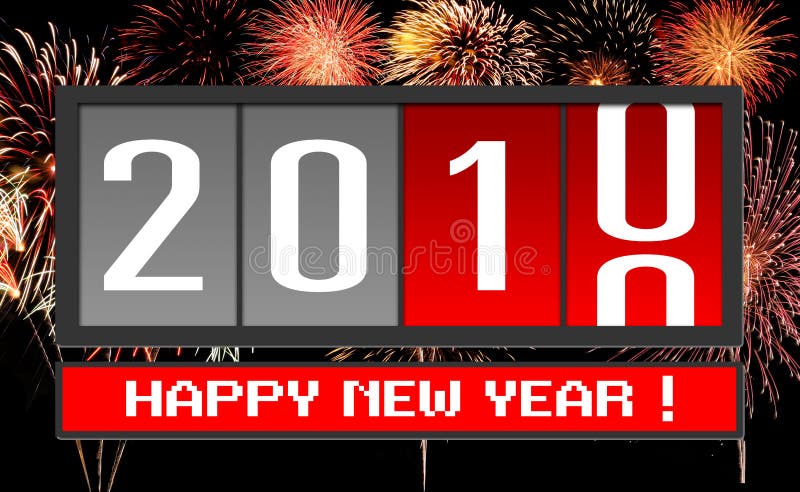 Happy New Year 2010 stock illustration. Illustration of year - 9550886