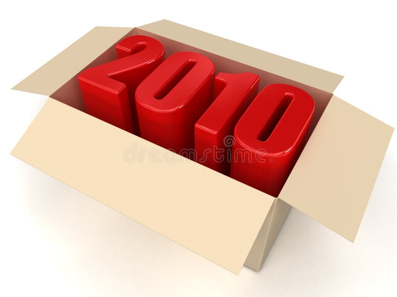 New year 2010 stock illustration. Illustration of package - 12229976