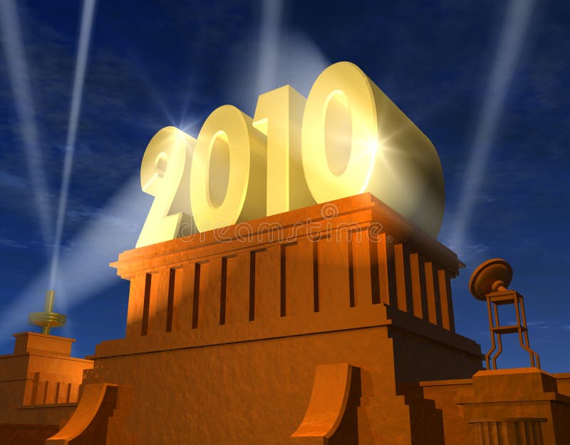 New Year 2010 celebration editorial stock image. Illustration of ...