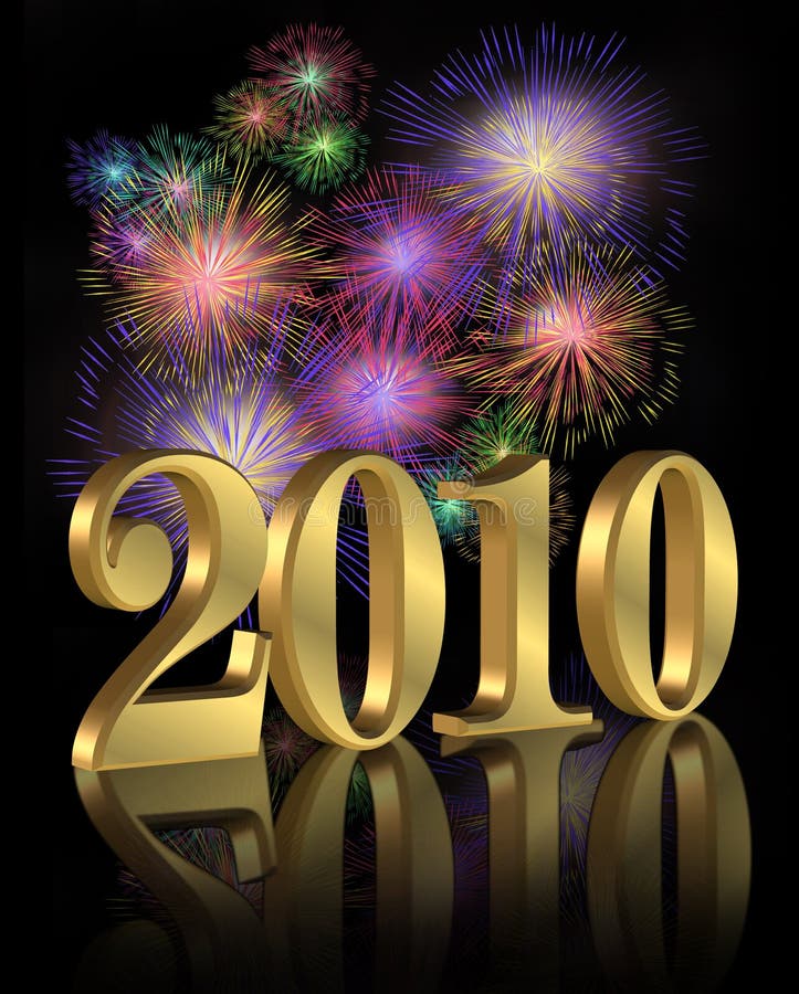 Happy New Year 2008 Fireworks Logo 2 Stock Illustration - Illustration ...