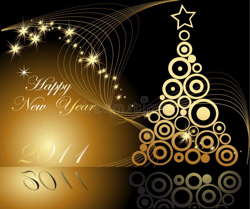 New Year 2011 stock vector. Illustration of winter, star - 16086398