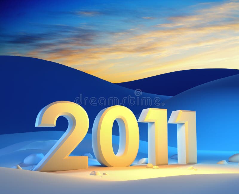 New year 2011 stock illustration. Illustration of calendar - 16247846