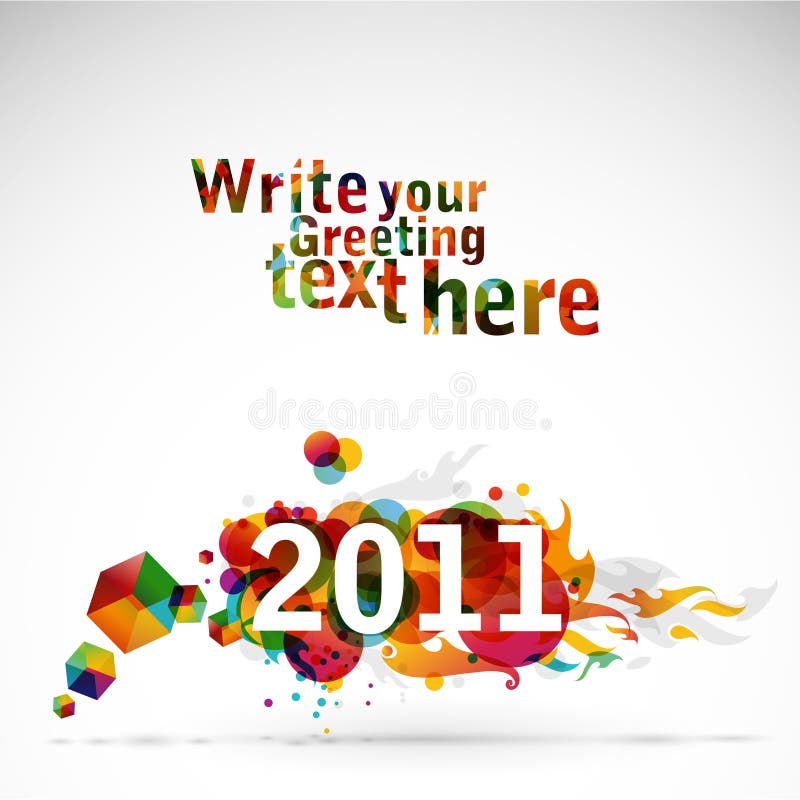 New Year 2011 stock vector. Illustration of circles, magazine - 16703680