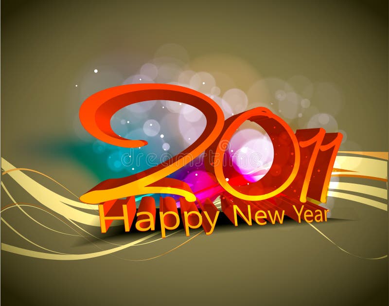 New year 2011 background stock vector. Illustration of date - 17100066