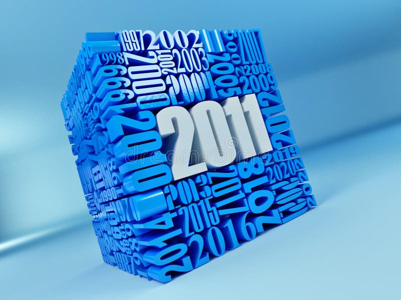 New Year 2011. Cube Consisting of the Numbers Stock Illustration ...