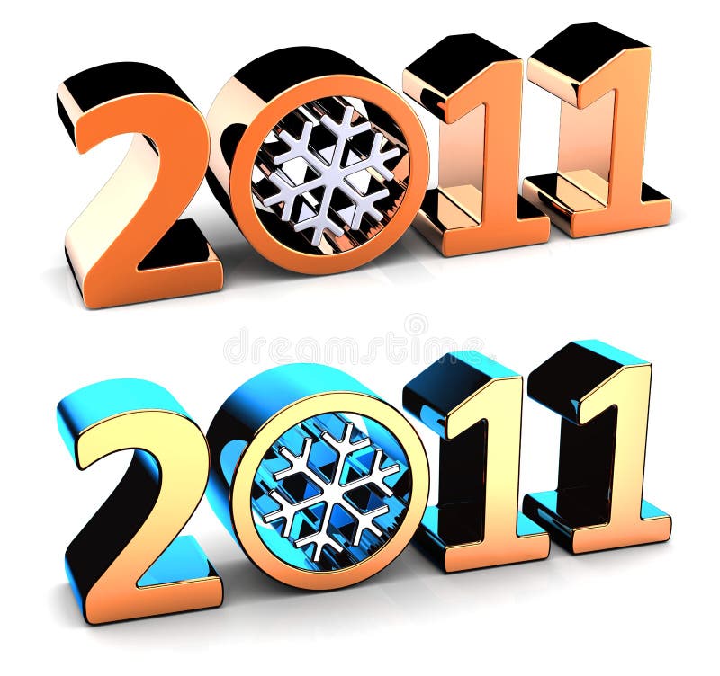 New Year 2011 Numbers (Hi-Res) Stock Illustration - Illustration of ...