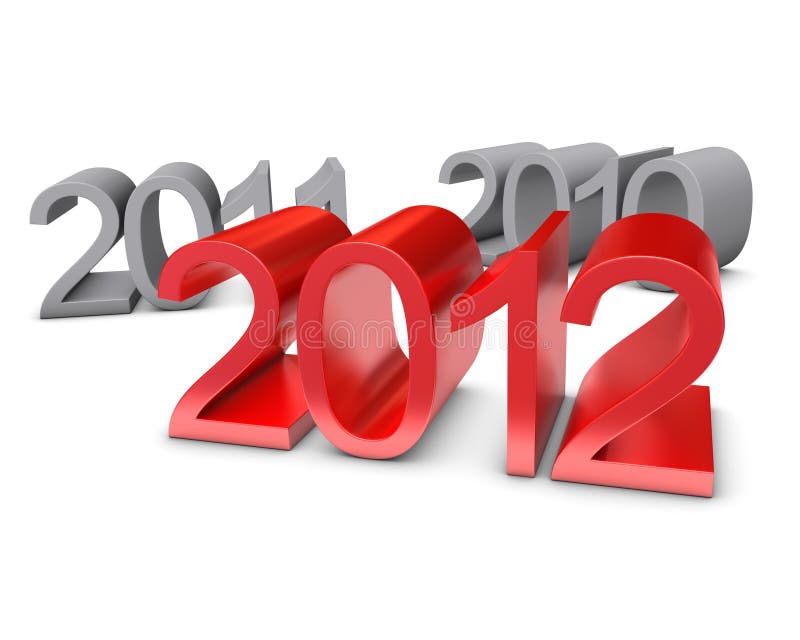 New Year 2012 stock illustration. Illustration of dimensional - 20724054
