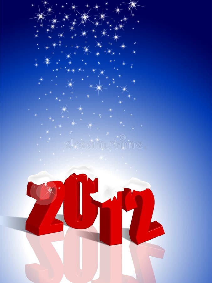 New Year 2012 stock illustration. Illustration of gold - 21743801