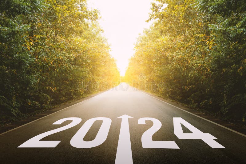The New Year 2024 or Straightforward Concept. Text 2024 Written on the ...
