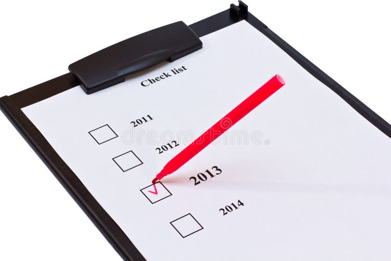 New year stock image. Image of marking, paper, checkbox - 27507595