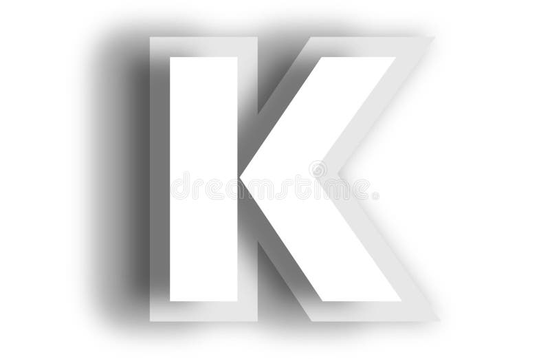 Monochrome Letter Series with Letter K Stock Illustration ...