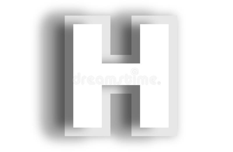Monochrome Letter Series with Letter H Stock Illustration ...
