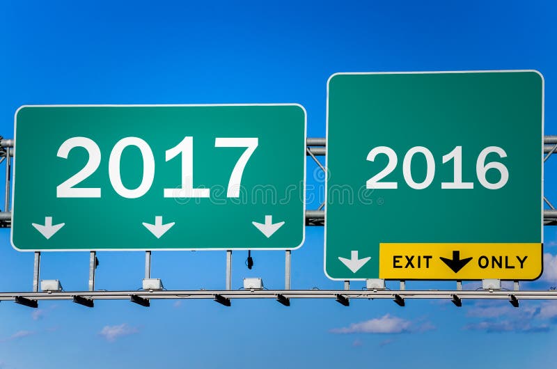 New Year 2017 Ahead stock image. Image of symbols, directional - 82291503