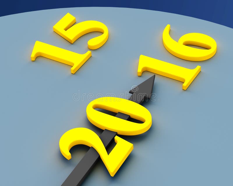 New year. Arrow on 2016 stock illustration. Illustration of winter ...