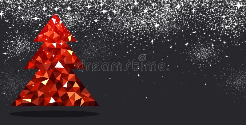 New Year Background with Christmas Tree. Stock Vector - Illustration of ...