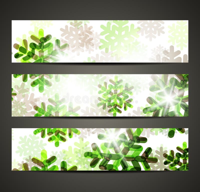 New Year Banner with Snowflakes Stock Vector - Illustration of ...