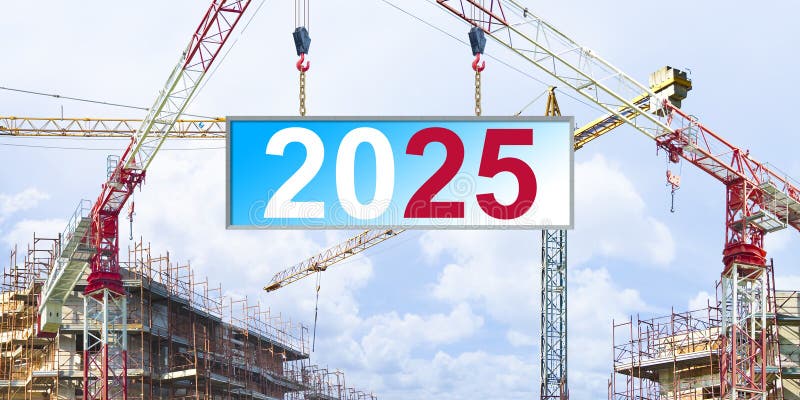 NEW YEAR 2025 in BUILDING ACTIVITY and CONSTRUCTION INDUSTRY Stock ...