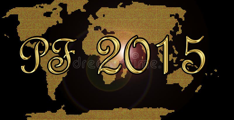 New year 2015 stock illustration. Illustration of gold - 36277399