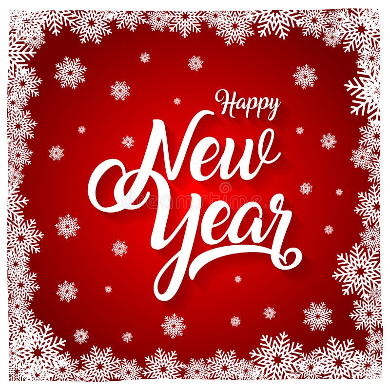 Happy New Year Greeting Card Vector Illustration Stock Vector ...