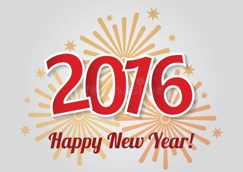 New Year card 2016 stock vector. Illustration of greeting - 62162240