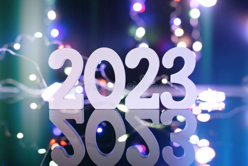 2023 New Year Celebration Blurred Lights in the Background Stock Photo ...