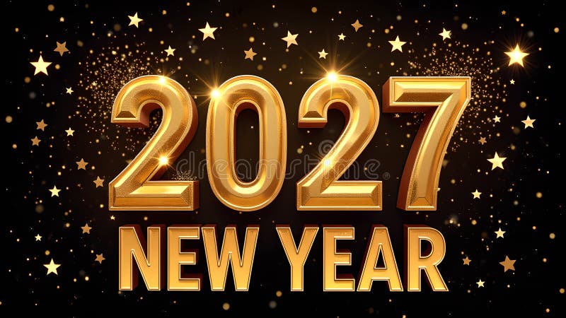 2027 New Year Celebration. Concept of Happy New Year, Holiday, and ...