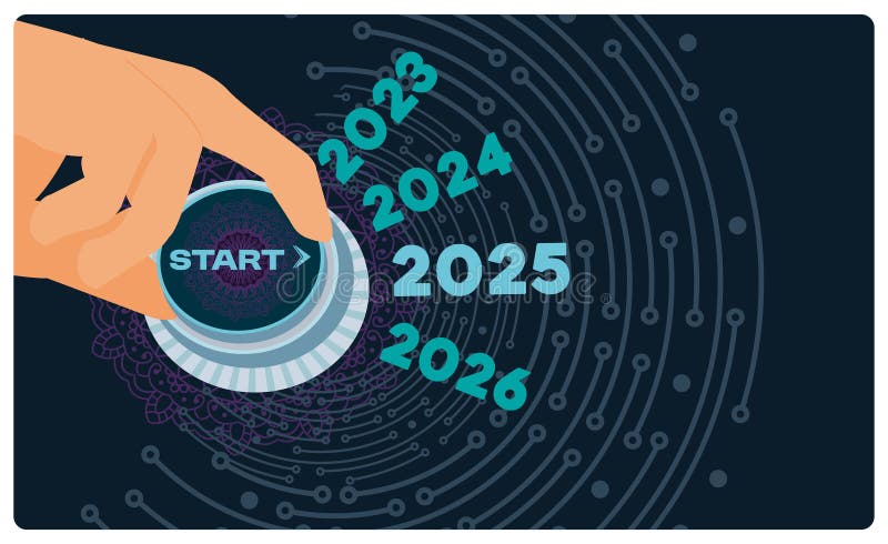 New Year Celebration with Future Technology from 2023 To 2026 Stock ...