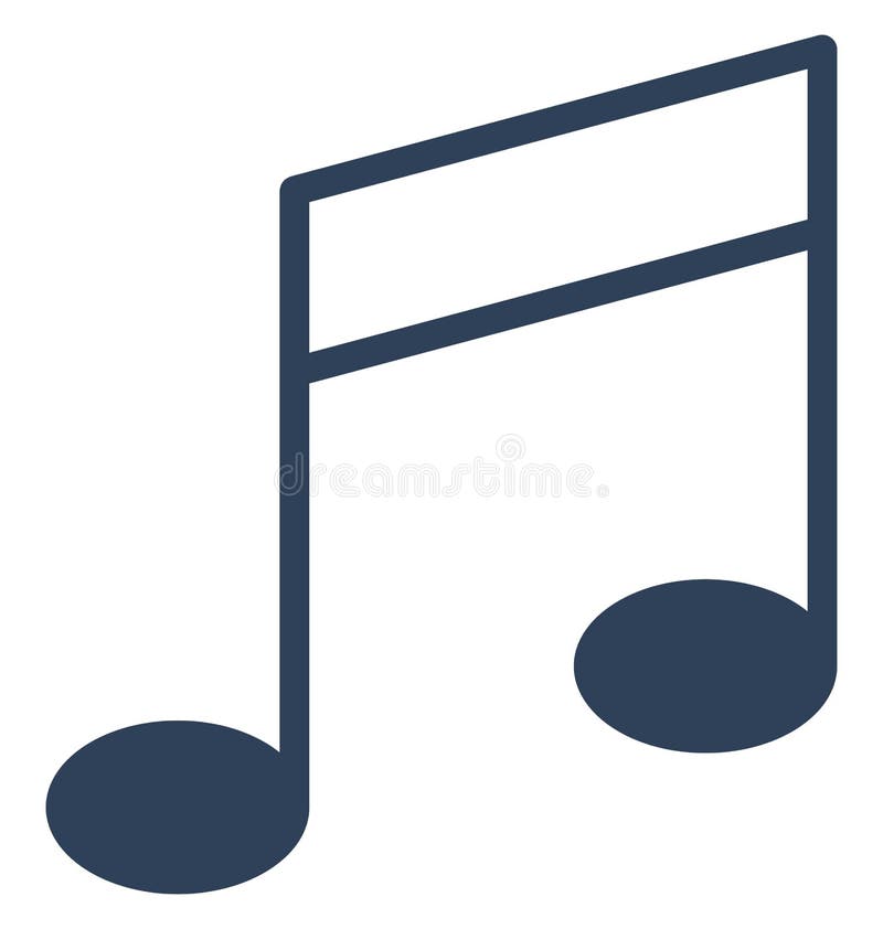 Eighth Note, Music Line Style Vector Icon Which Can Easily Modify or ...