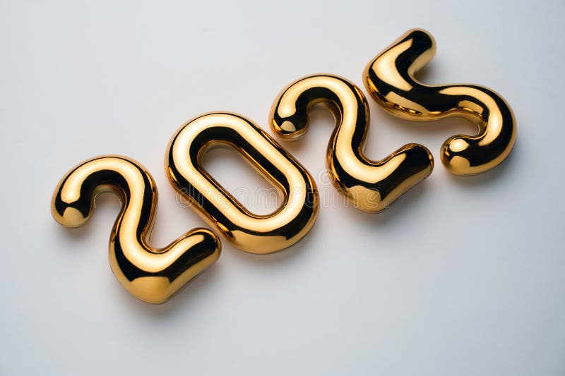 New Year 2025 Celebration. Golden 2025 Numbers As New Year Background ...