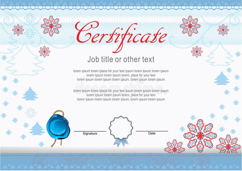 Blue Snowflake Certificate Stock Illustrations – 593 Blue Snowflake ...