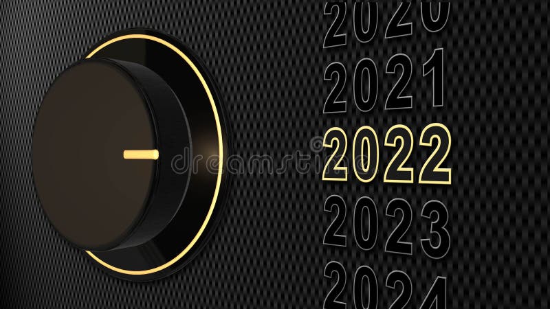 2022 New Year Change - Rotary Switch Points on Scale with Year Digits ...