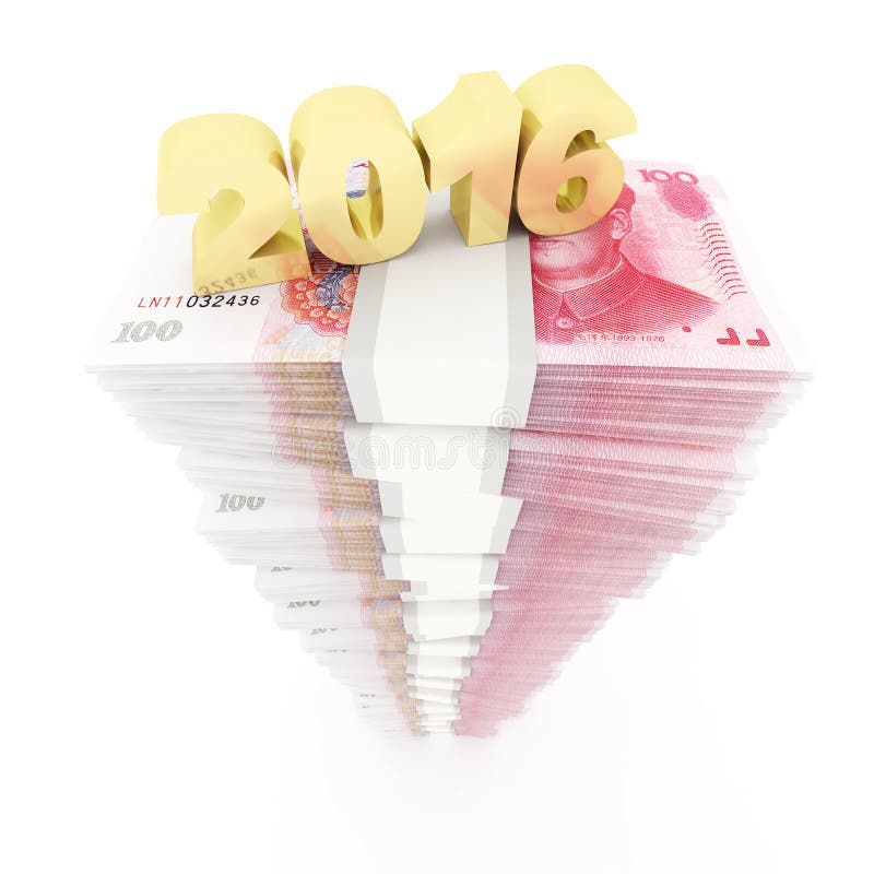 New Year 2016 And Indian Rupee Stack Stock Illustration - Illustration ...