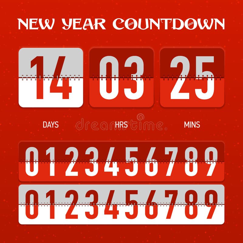 New Year or Christmas Countdown Timer Stock Vector - Illustration of ...