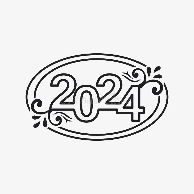 2024 New Year and Christmas Logo 2024 Number Design and Illustration ...