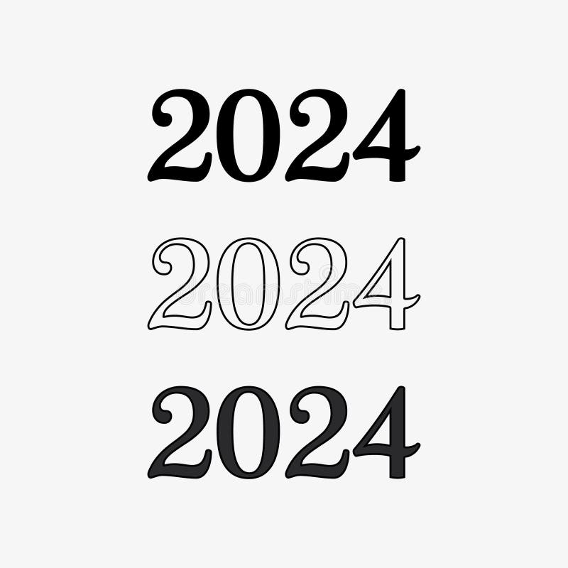 2024 New Year and Christmas Logo 2024 Number Design and Illustration ...
