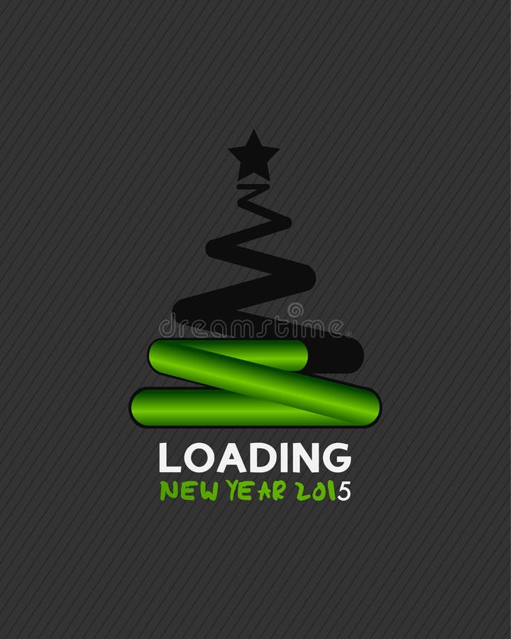 Christmas Tree Made from Web Loading Bars Stock Vector - Illustration ...