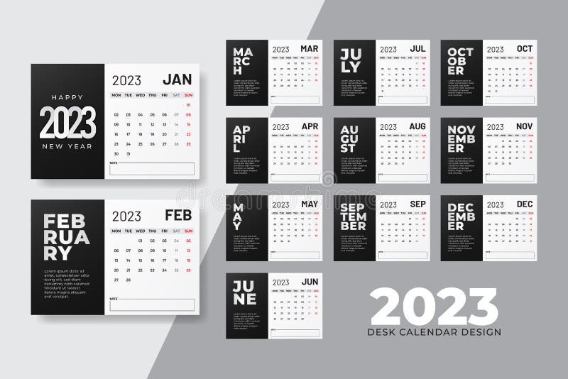 Clean 2023 Calendar Stock Illustrations – 3,402 Clean 2023 Calendar ...