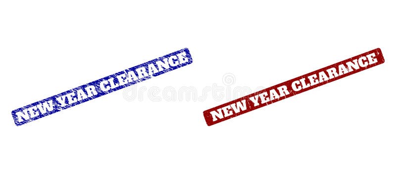 NEW YEAR CLEARANCE Red and Blue Rounded Rectangular Watermarks with ...