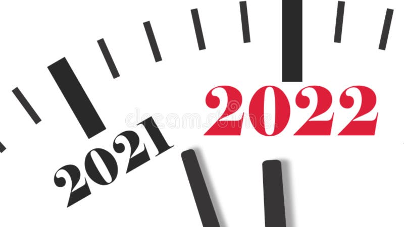 New Year 2022 Clock. Clock Countdown To 2022 Stock Video - Video of ...