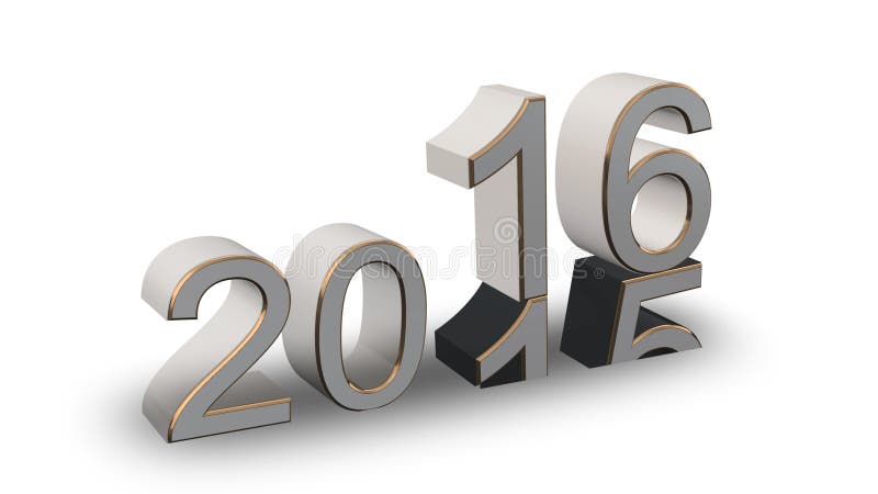 New Year 2016 - Colored 3D Numbers on a White Background Stock ...