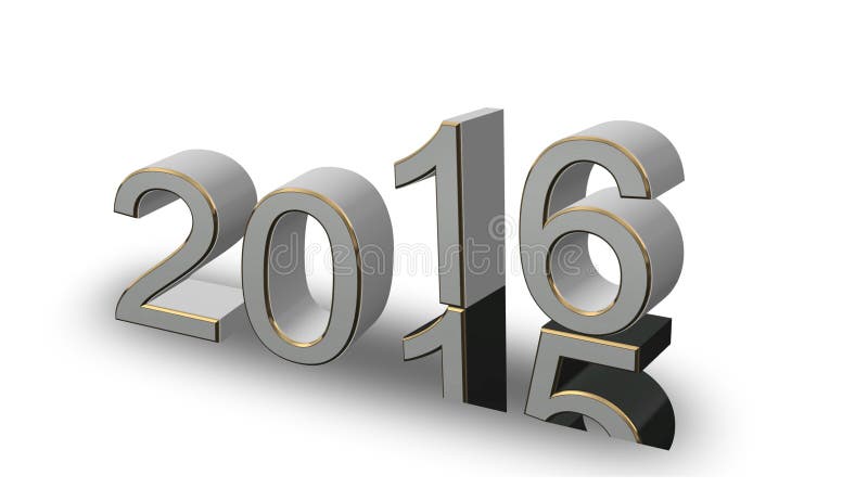 New Year 2016 - Colored 3D Numbers on a White Background Stock ...