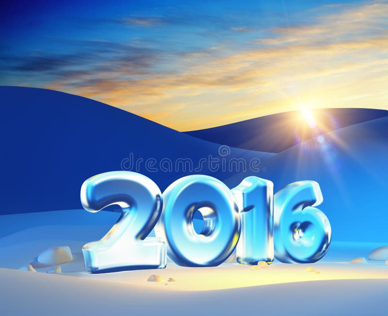 New year 2016 stock illustration. Illustration of polar - 60552269