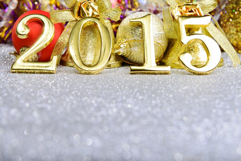 New Year Composition with Gold Numbers 2015 Year Stock Photo - Image of ...