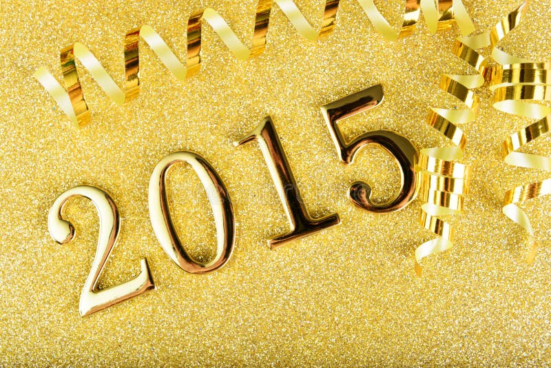 New Year Composition with Gold Numbers 2015 Year Stock Image - Image of ...