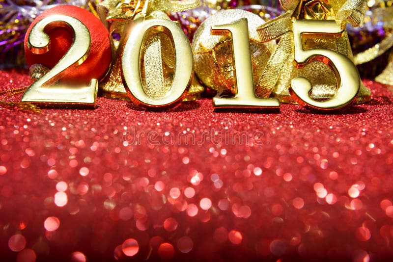 New Year Composition with Gold Numbers 2015 Year Stock Photo - Image of ...