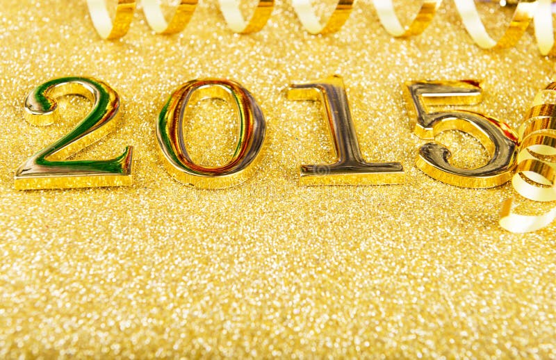 New Year Composition with Gold Numbers 2015 Year Stock Photo - Image of ...