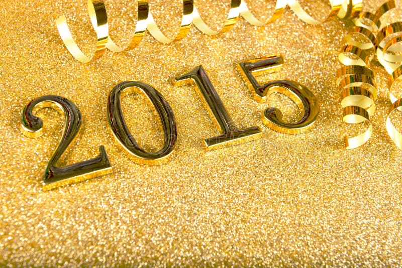 New Year Composition with Gold Numbers 2015 Year Stock Photo - Image of ...