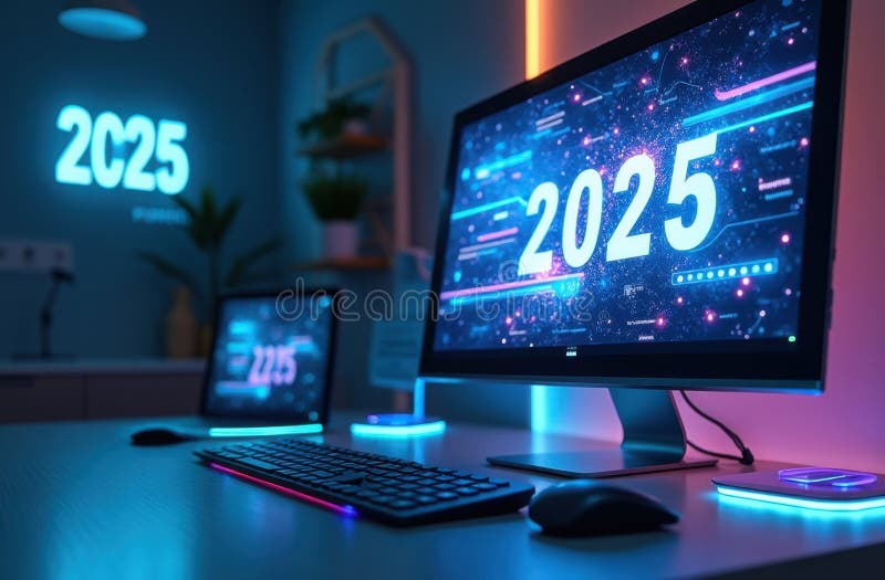 New Year 2025 on a Computer at 1-11-2024 Editorial Image - Illustration ...