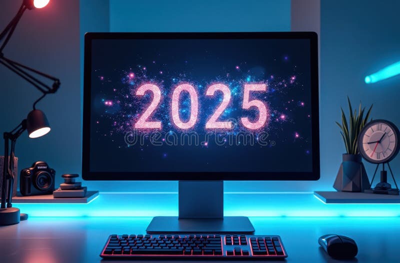 New Year 2025 on a Computer at 1-11-2024 Editorial Photo - Illustration ...
